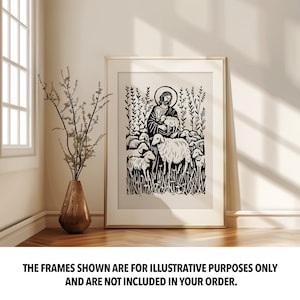 Parable of the Lost Sheep Christian Wall Art Unframed Print Good ...