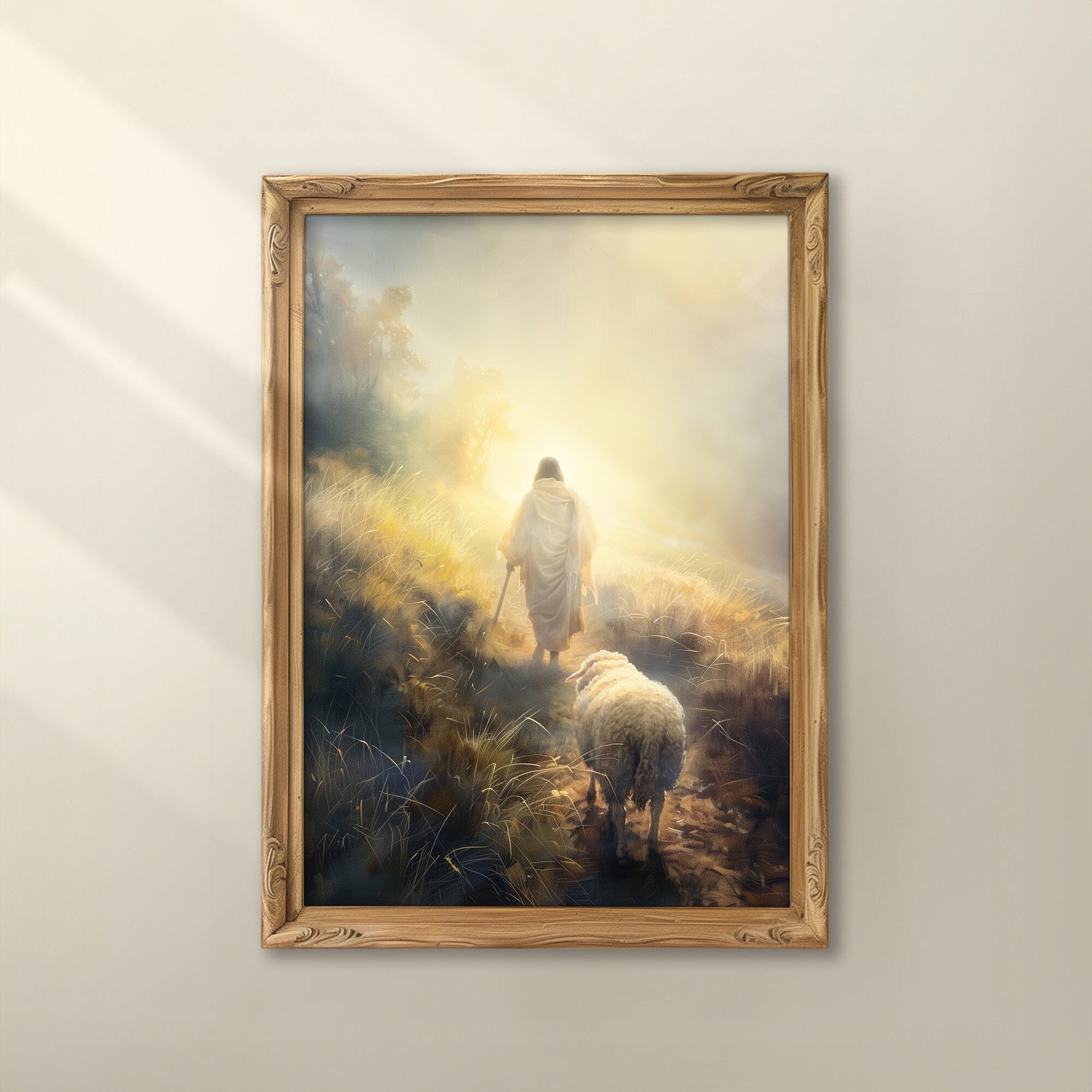 Christian Wall Art, Parable of the Lost Sheep Print, Jesus Art, Home ...