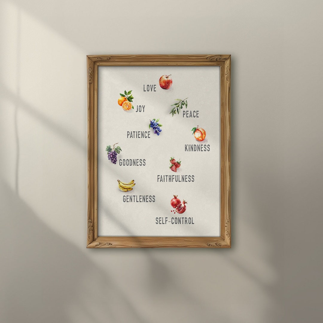 Fruits of the Spirit Printable, Christian Scripture Art (digital ...