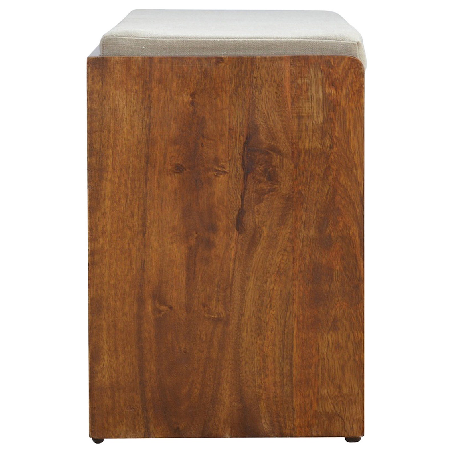 Mud Linen Pull Out Shoe Bench, Modern Solid Mango Wood Storage Bench ...