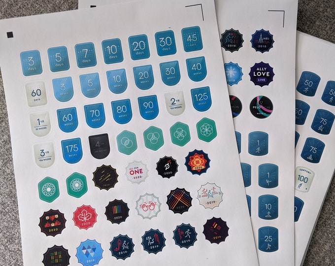 Peloton Achievement Badge Stickers - Etsy