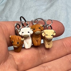 Scottish Coos Highland Cow Stitch Markers (herd of 4) - Etsy