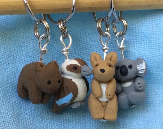Cute Koala, Miniature Animals, Australian Animals, Clay Stitch Markers ...