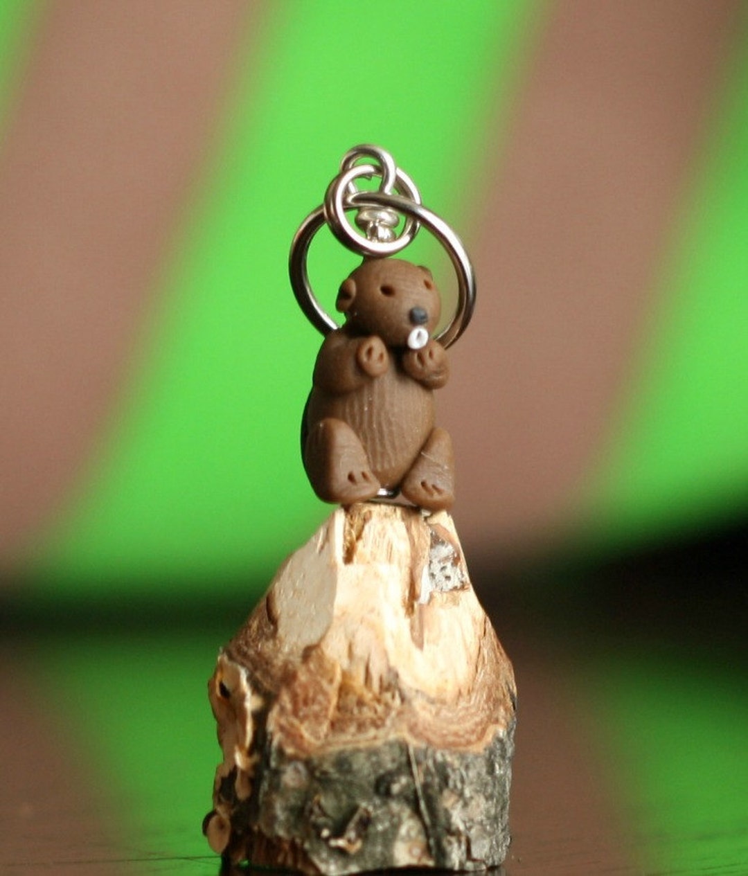 Miniature Beaver Polymer Clay Stitch Markers (lodge of 4 Sculpted ...