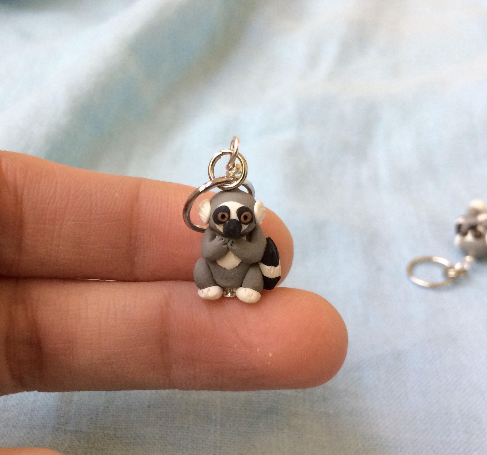 Lemur Polymer Clay Stitch Markers (group of 4 Miniature Sculpted ...