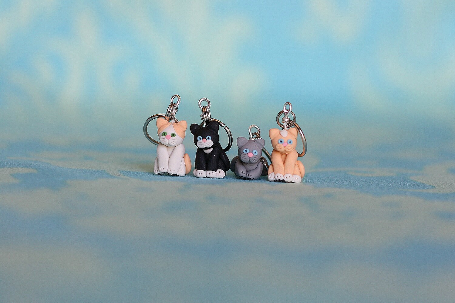 Colorful Cat Stitch Markers set of 4 - Etsy