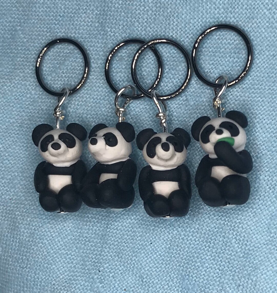 Panda Stitch Markers (set of 4) - Etsy