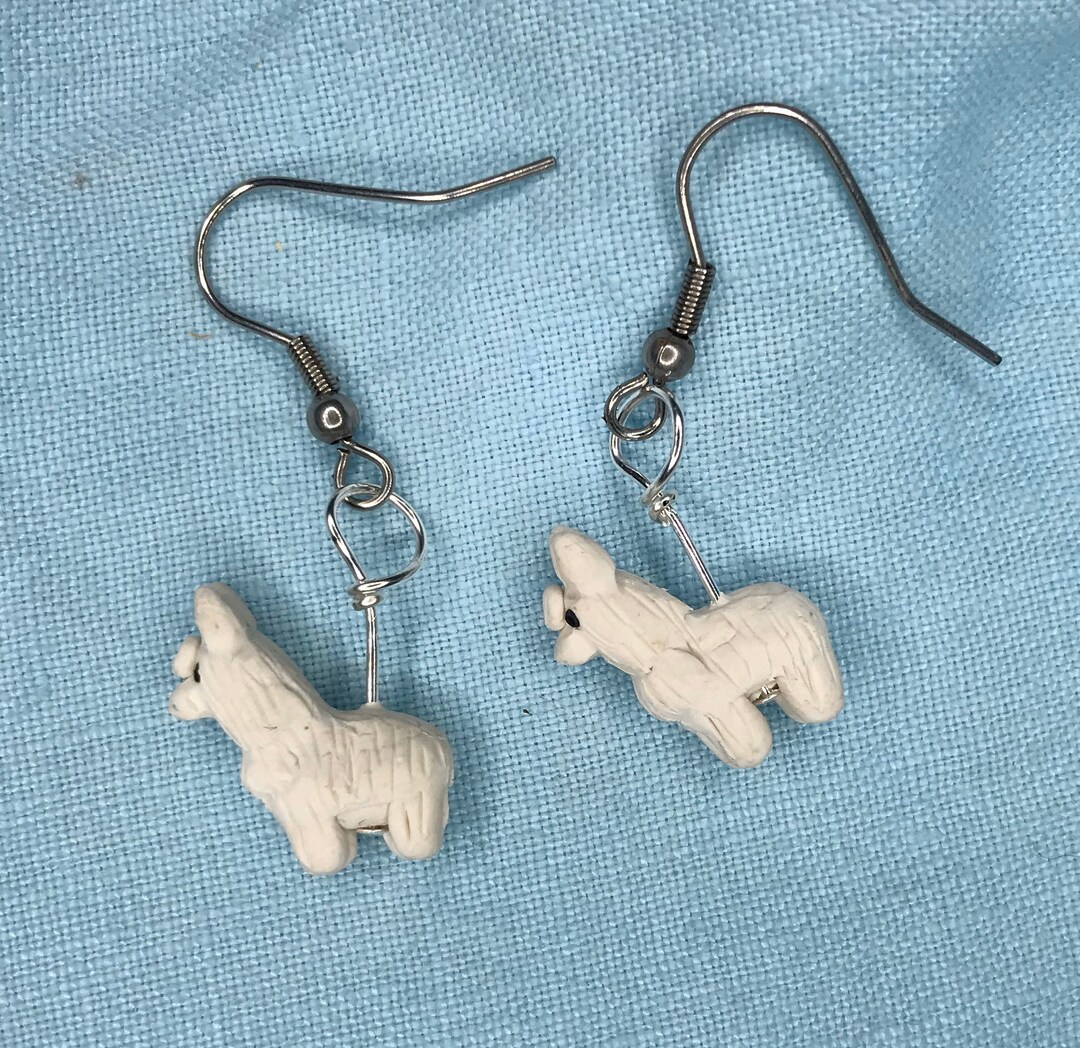 Llama Alpaca Polymer Clay Sculpted Earrings Stainless Steel - Etsy
