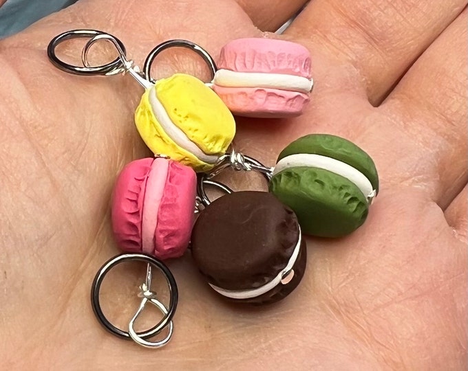 Miniature Macaron Stitch Markers (plate of 5) - Etsy