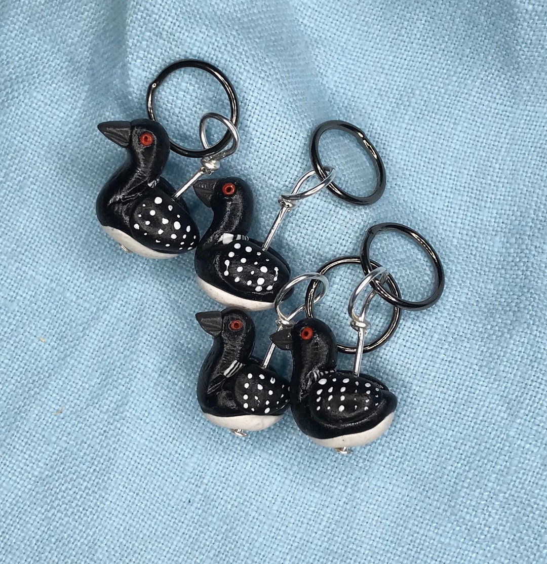 Polymer Clay Loon Stitch Markers asylum of 4 - Etsy