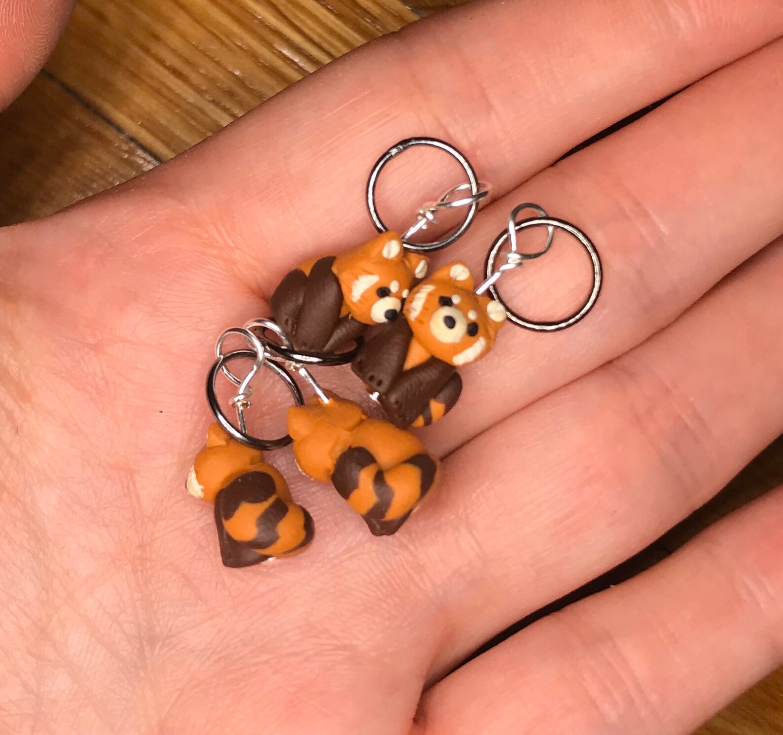 Red Panda Stitch Markers Sleuth of 4 - Etsy
