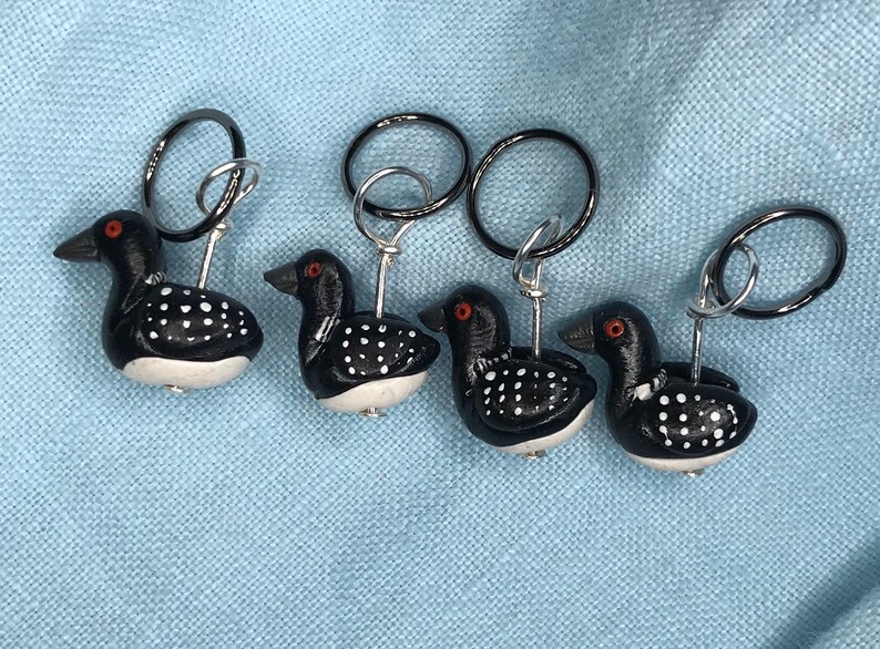 Polymer Clay Loon Stitch Markers asylum of 4 - Etsy