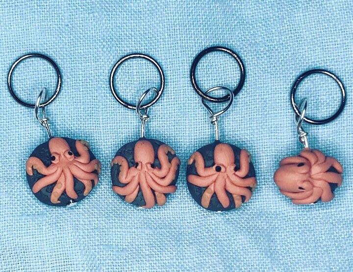 Octopus Stitch Markers Set of 4 - Etsy