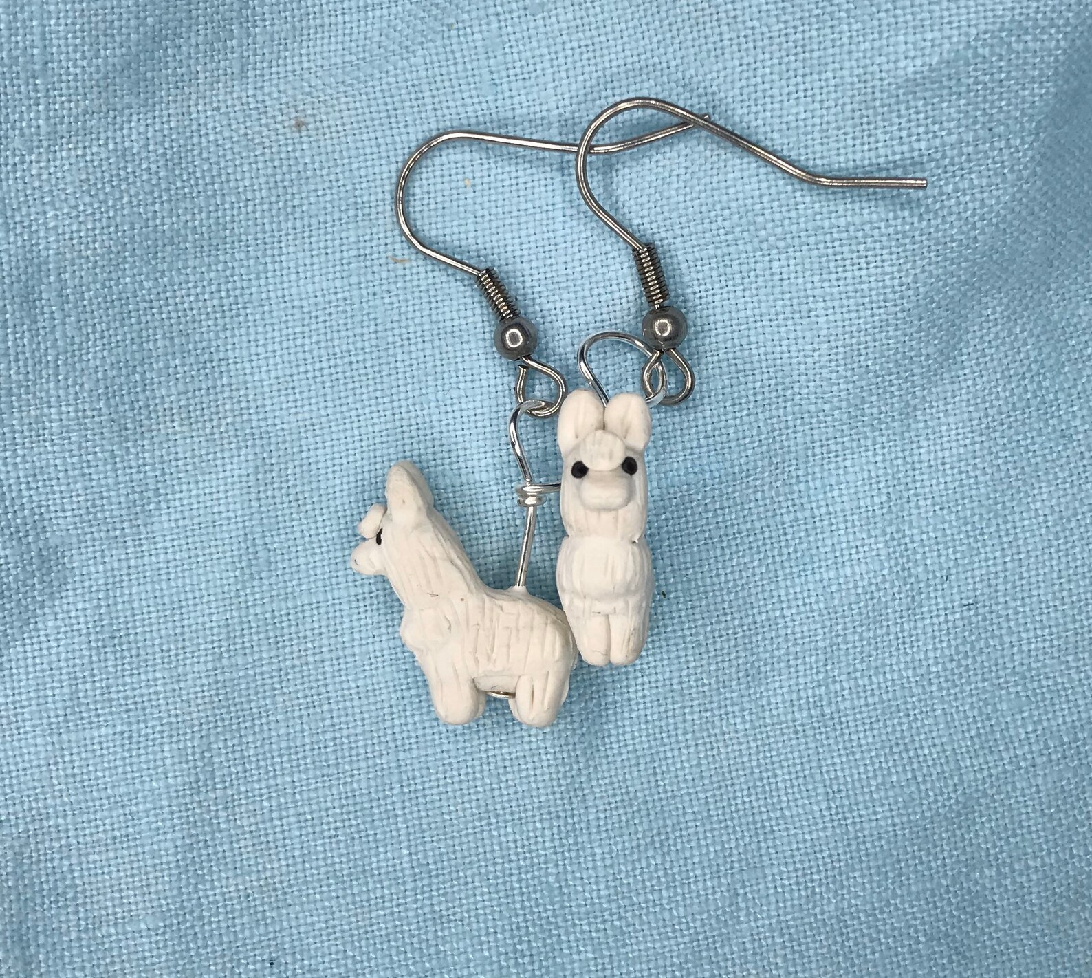 Llama Alpaca Polymer Clay Sculpted Earrings Stainless Steel - Etsy