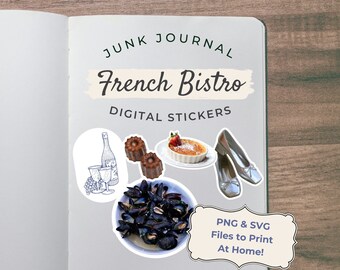 Printable Flower Stickers for Junk Journaling, Digital PNG & SVG Photo ...