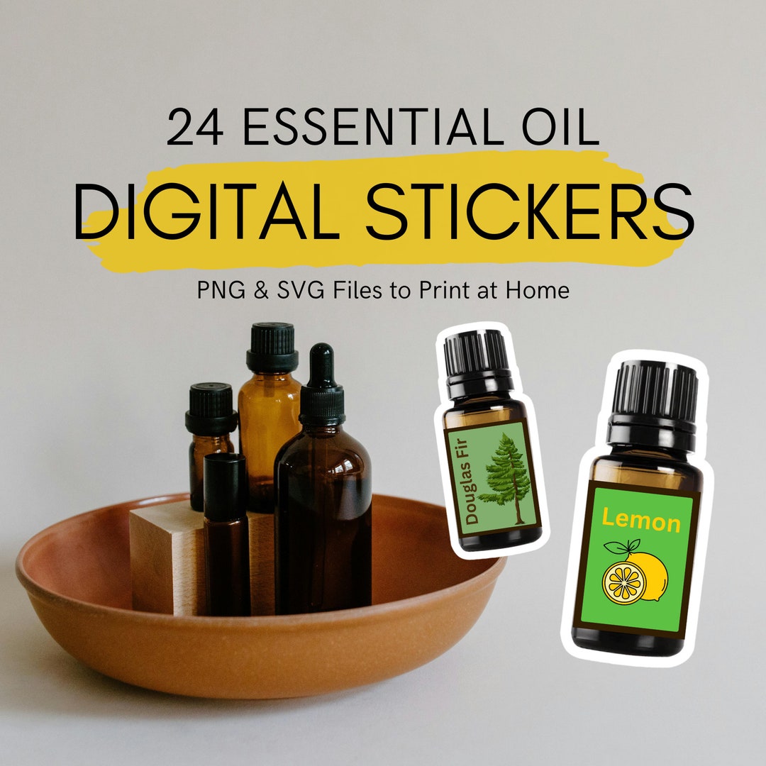 Printable Essential Oil Stickers for Welcome Packages, Customers, Gifts ...