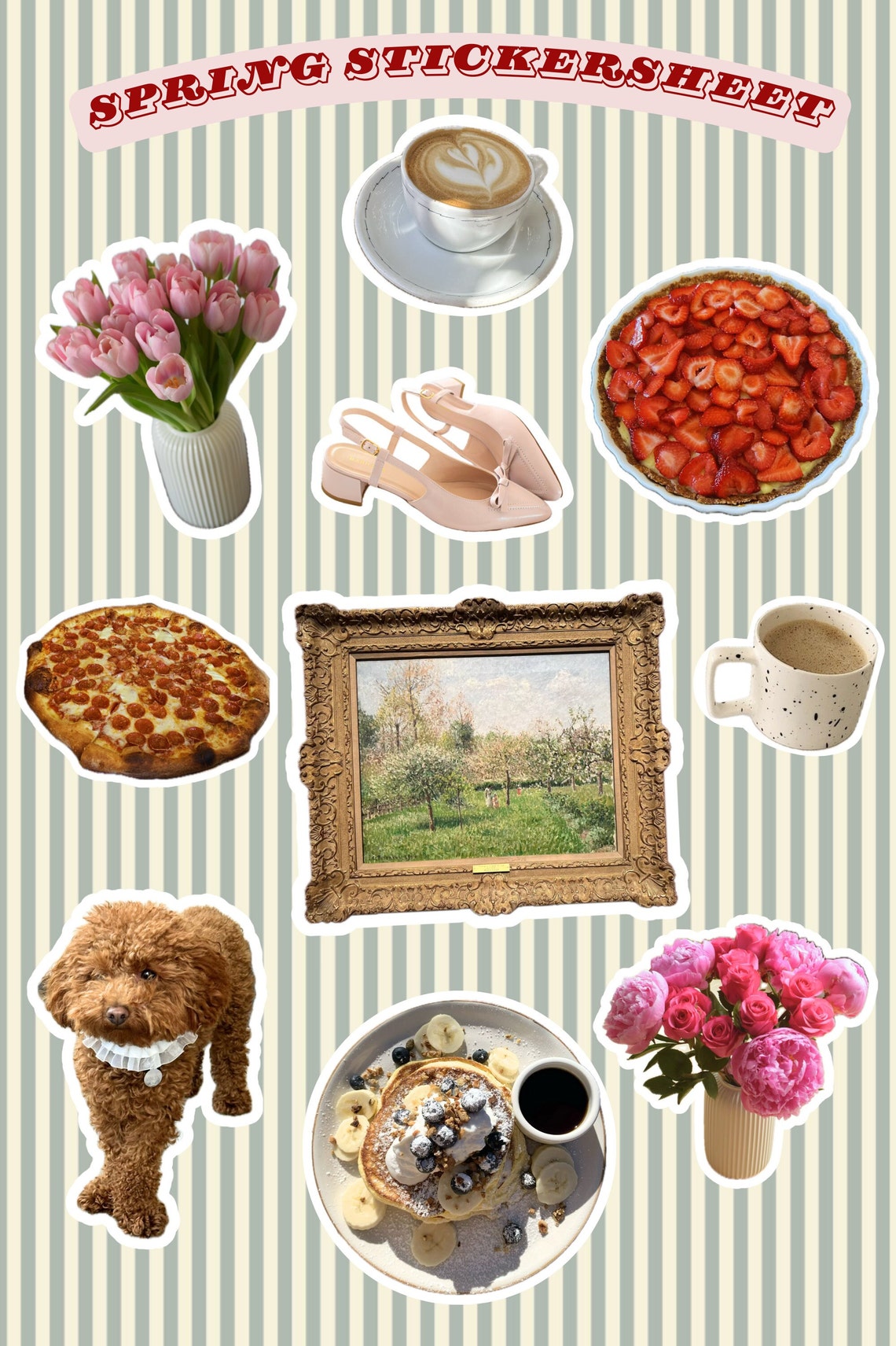 Printable Spring Stickers for Junk Journaling, Digital PNG & SVG Photo ...