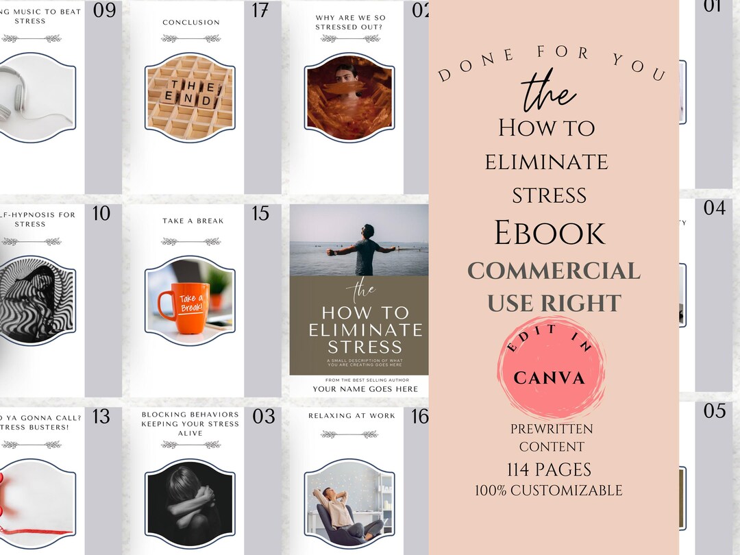 Calming Canva Template for Anxiety Workbook - Instant Stress Relief - Etsy
