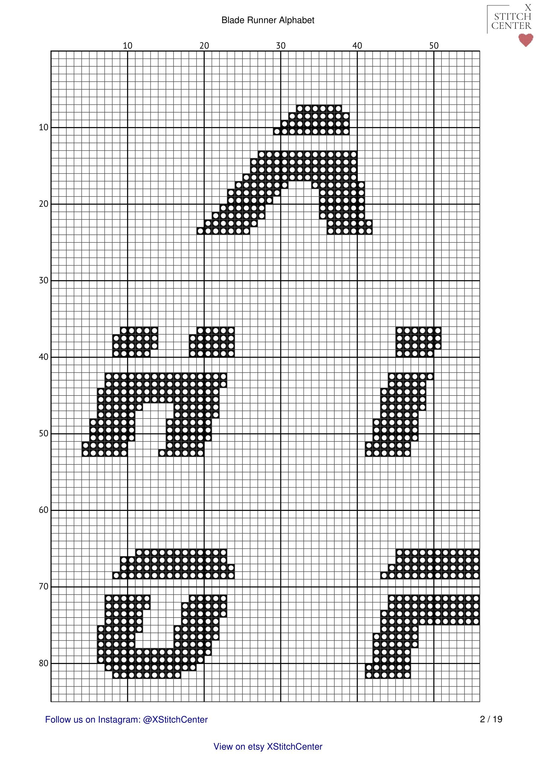 Techno Cross Stitch Alphabets • Script Cross Stitch Fonts • Cross ...