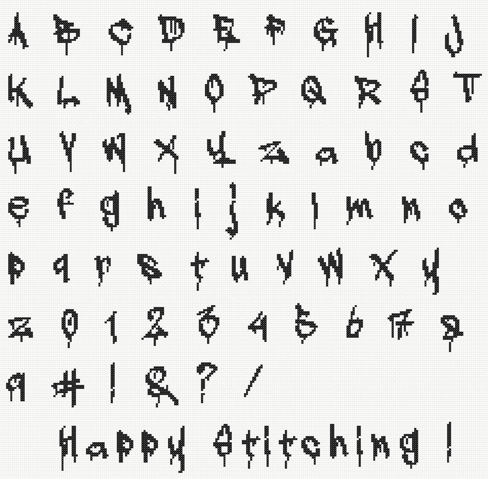 Graffiti Cross Stitch Alphabets • Script Cross Stitch Fonts • Cross ...