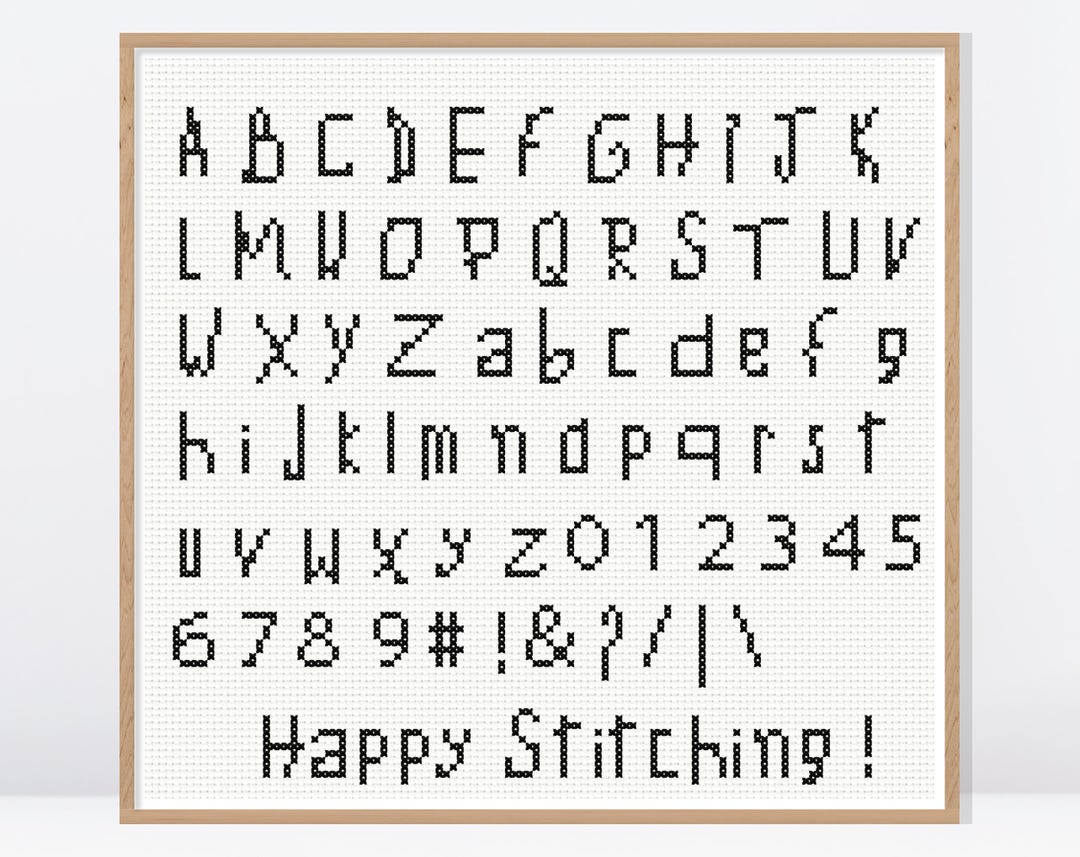 School Cross Stitch Alphabets • Script Cross Stitch Fonts • Cross ...