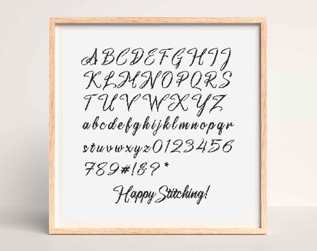 Calligraphy Cross Stitch Alphabets • Cross Stitch Patterns Alphabets ...