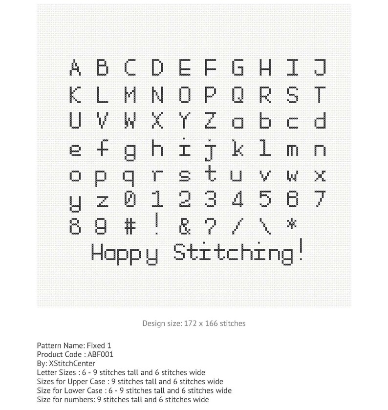 Mini Cross Stitch Alphabets • Cross Stitch Patterns Alphabets for Cross ...