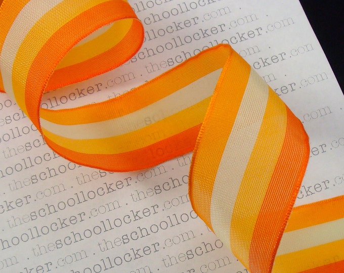Candy Corn . Orange Stripe Wired Fancy Ribbon . Semi-sheer - Etsy