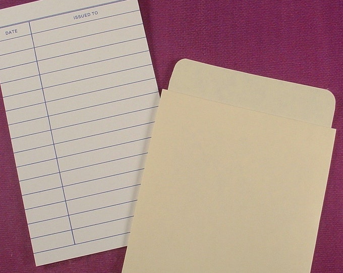 25 SETS Authentic Library Cards and Pockets - Etsy