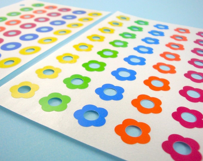 380 Colorful Reinforcement Label Stickers / Deluxe Assortment Patterns ...