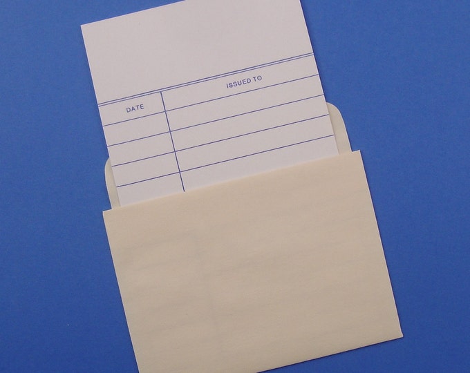 100 Self Adhesive Library Pockets / Standard Size . Bulk Value - Etsy