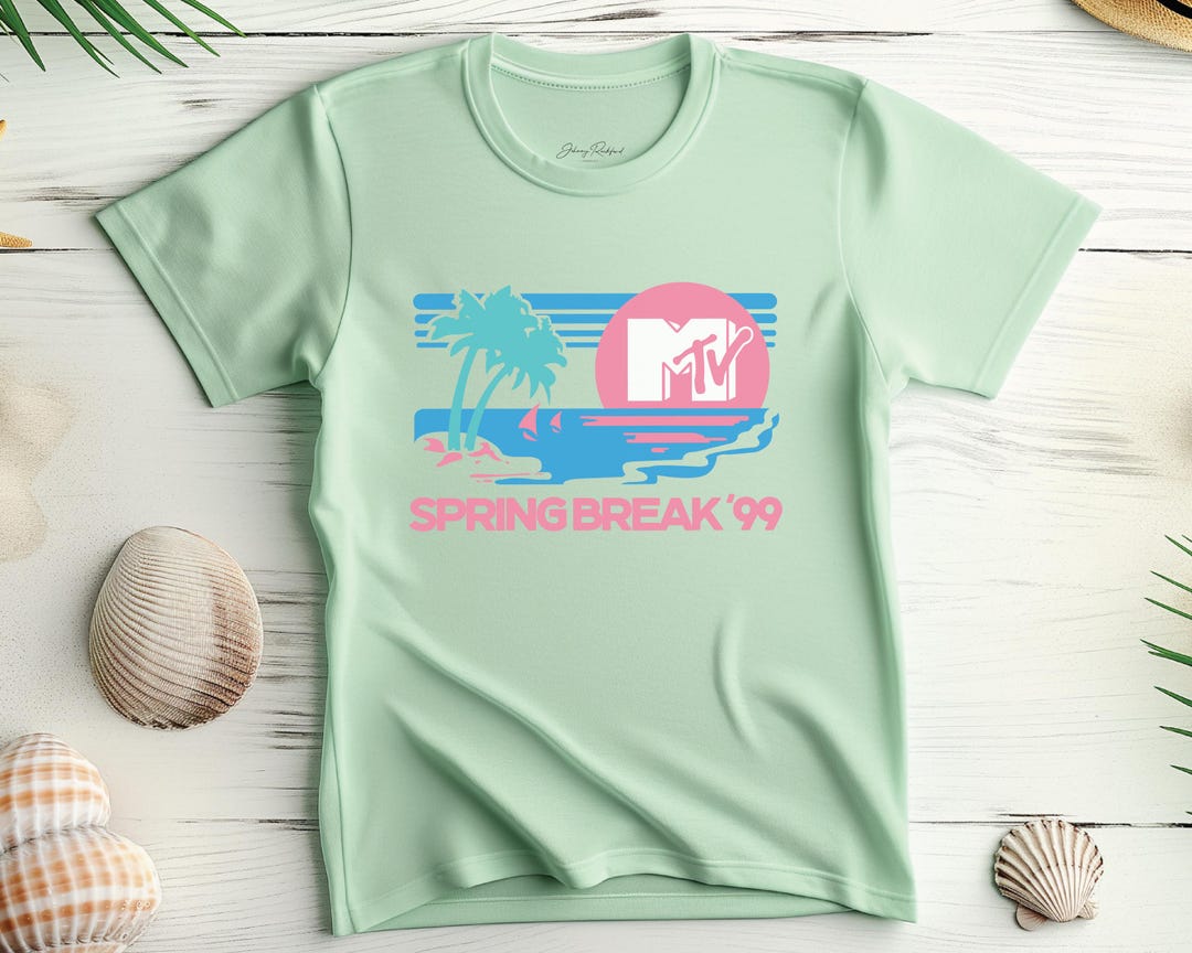 MTV Spring Break '99 Unisex Tshirt, MTV 80s and 90s Vintage Retro Shirt ...
