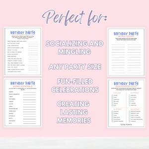 Printable Birthday Party Games Bundle Fun & Interactive Games Instant ...