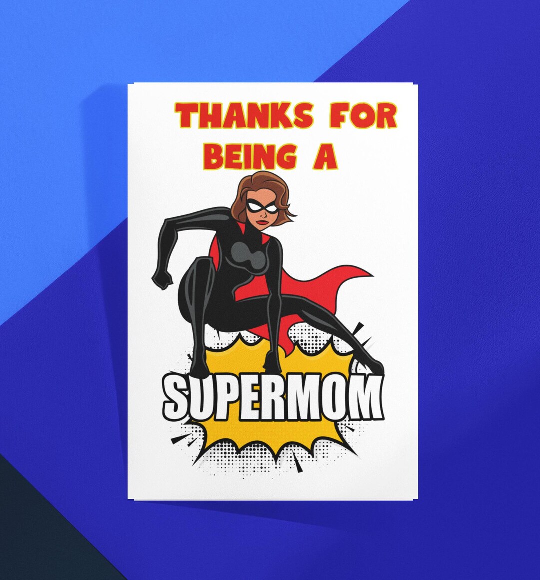 Supermom Comic Mother's Day Card - Fun Superhero Appreciation, Pop Art ...