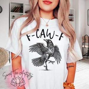 Sarcastic Raven PNG: F-CAW-F Crow Bird Art (digital Download - Etsy