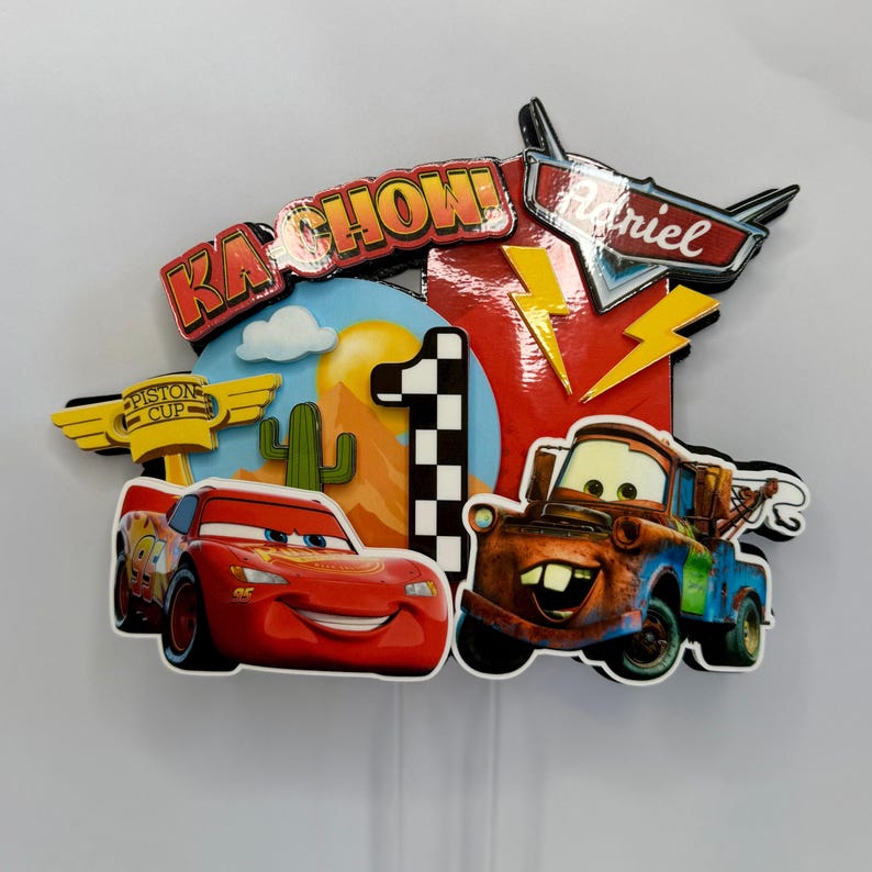 Cars Cake Topper | Lightning Mcqueen Birthday Topper | Personalized ...