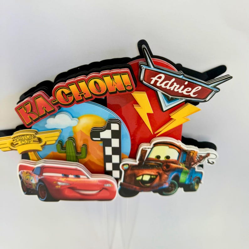 Cars Cake Topper | Lightning Mcqueen Birthday Topper | Personalized ...
