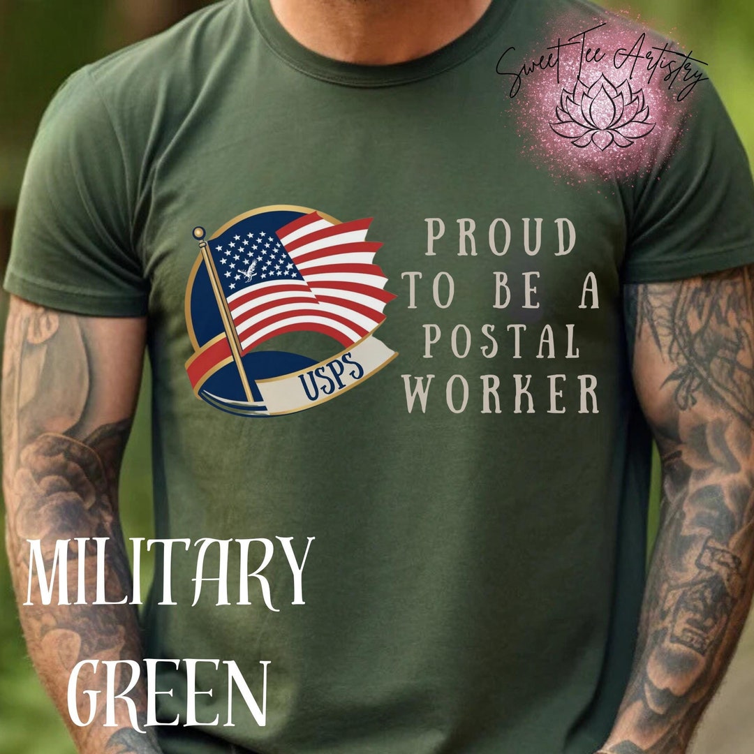 Patriotic proud to Be a Postal Worker Shirt Gildan Brand Perfect ...