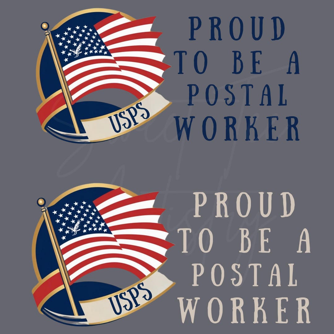 Proud Postal Worker PNG Design: American Flag, USPS (digital Download ...
