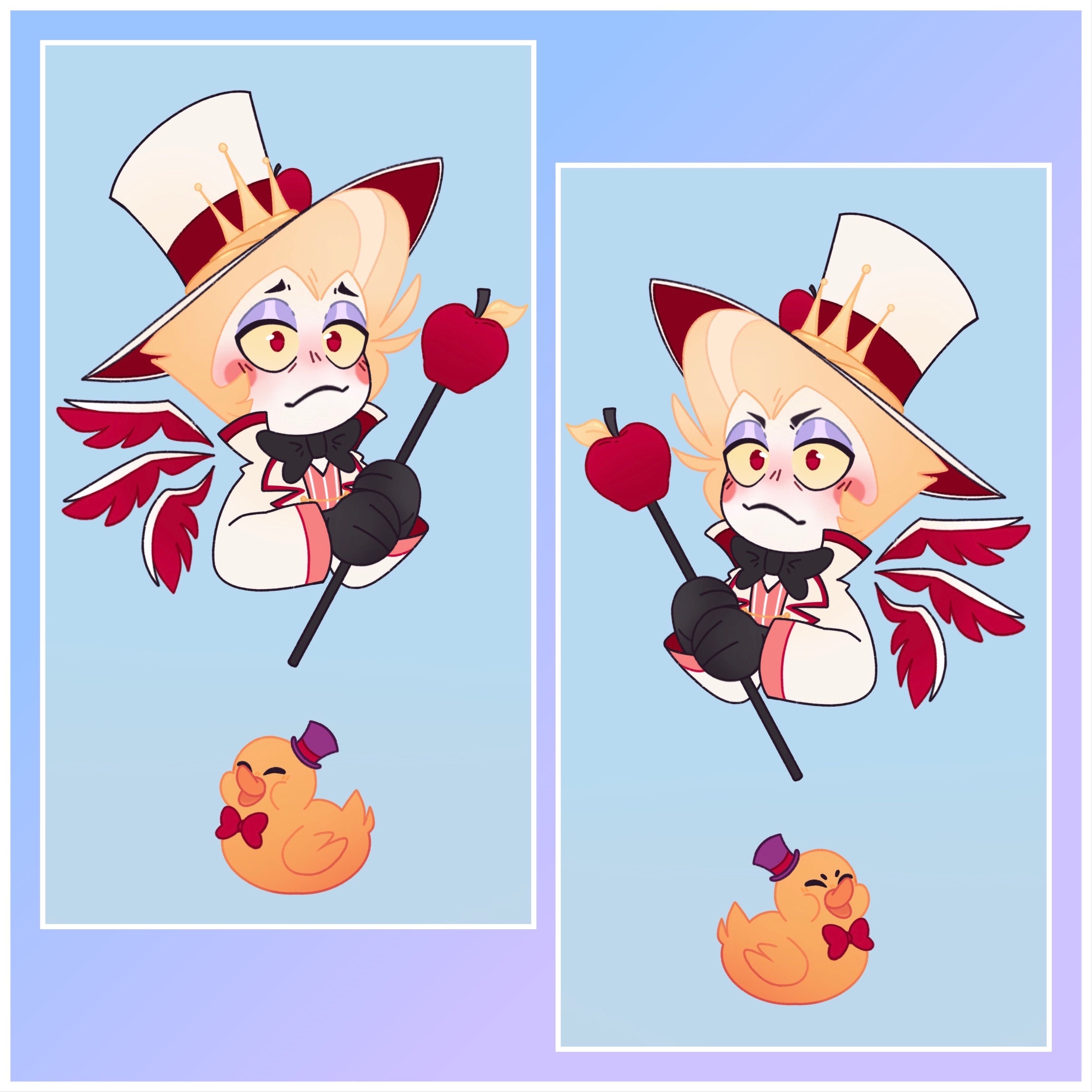 Lucifer Morningstar Hazbin Hotel Inspired Holographic Double Sided ...