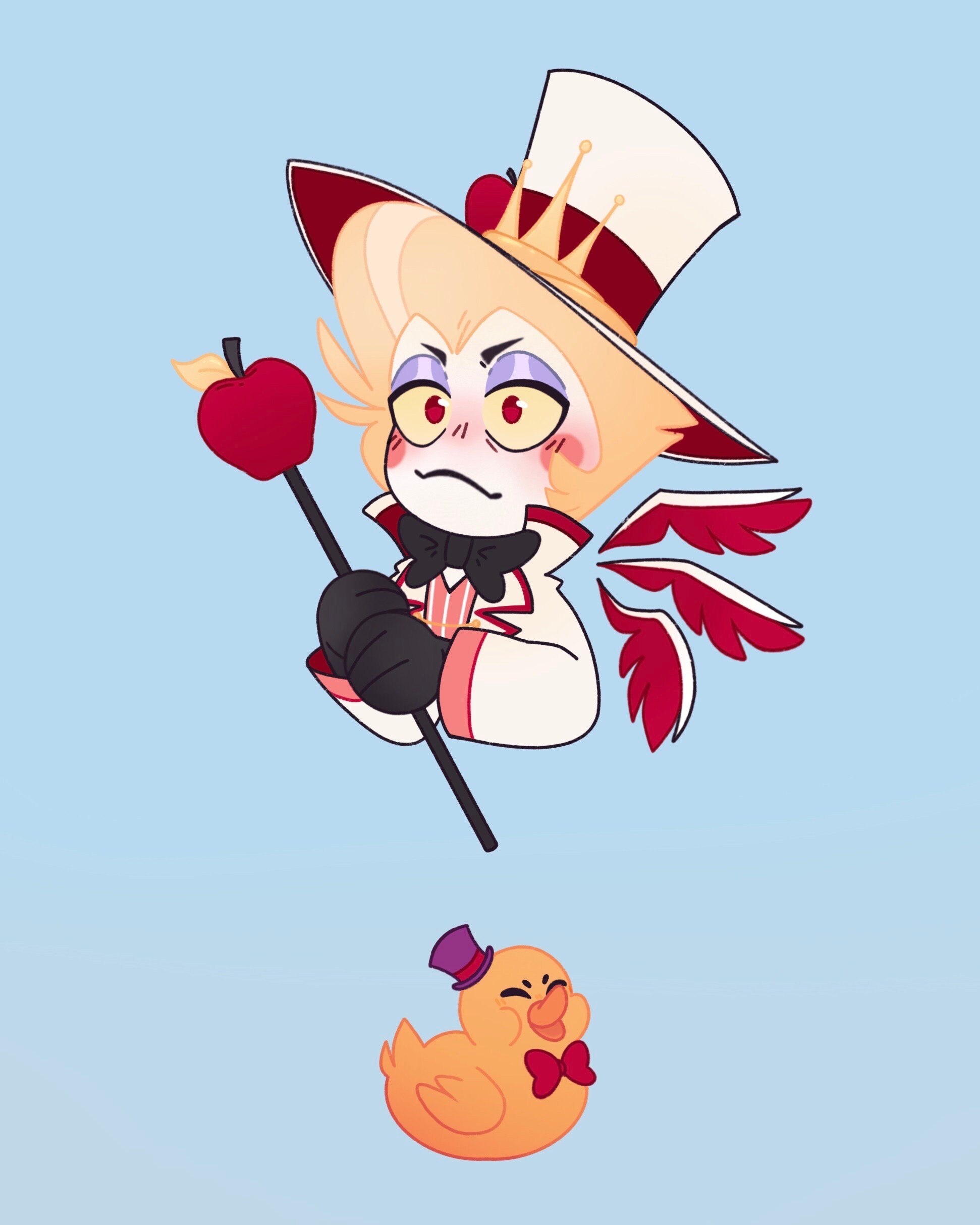 Lucifer Morningstar Hazbin Hotel Inspired Holographic Double Sided ...