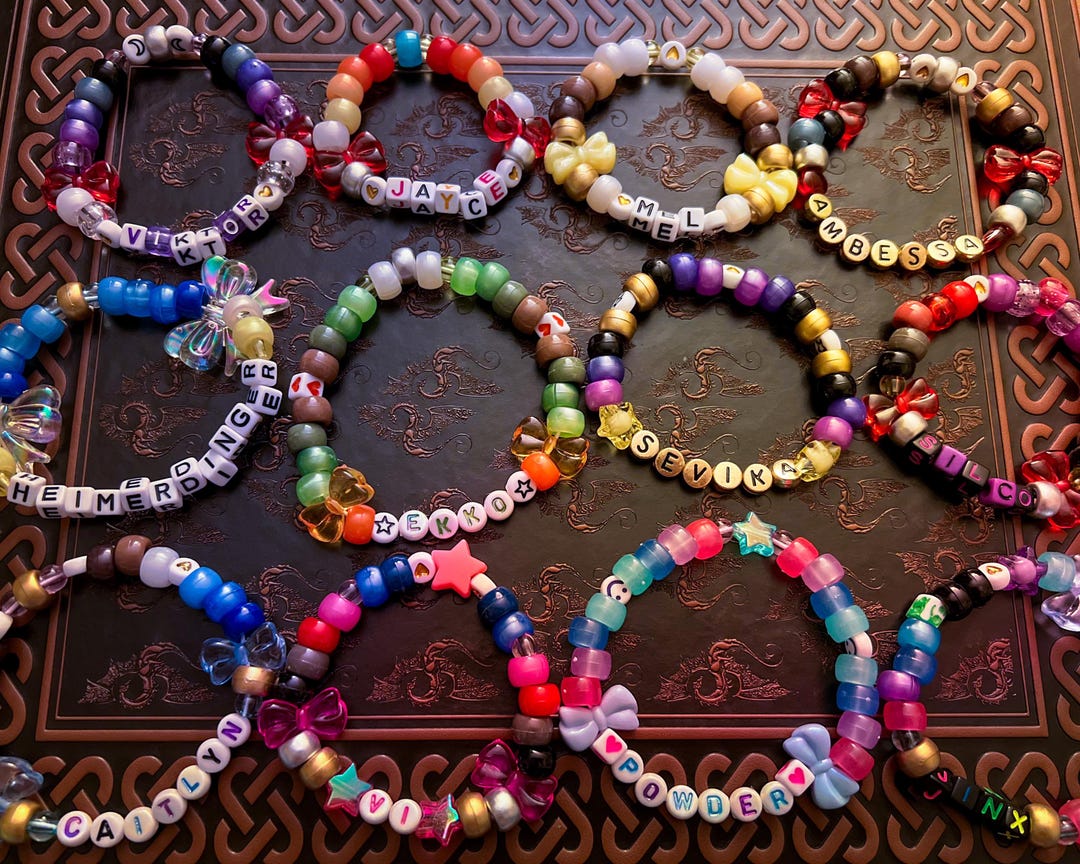 Arcane Inspired Kandi Bracelets! Jinx, Powder, Vi, Caitlyn, Sevika ...