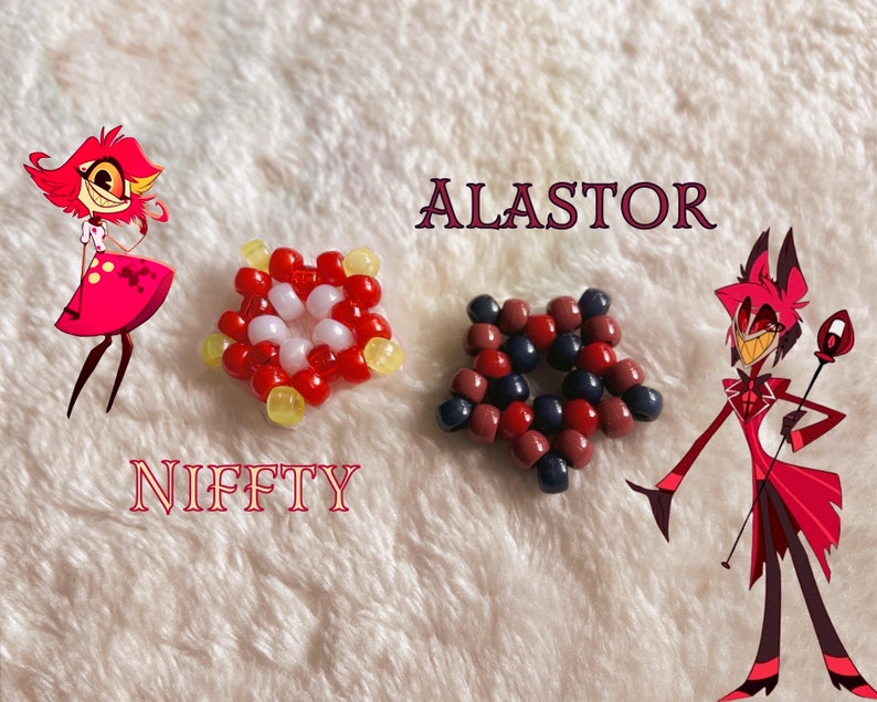 Hazbin Hotel Inspired Kandi Star Fidgets! Lucifer, Charlie, Vaggie ...