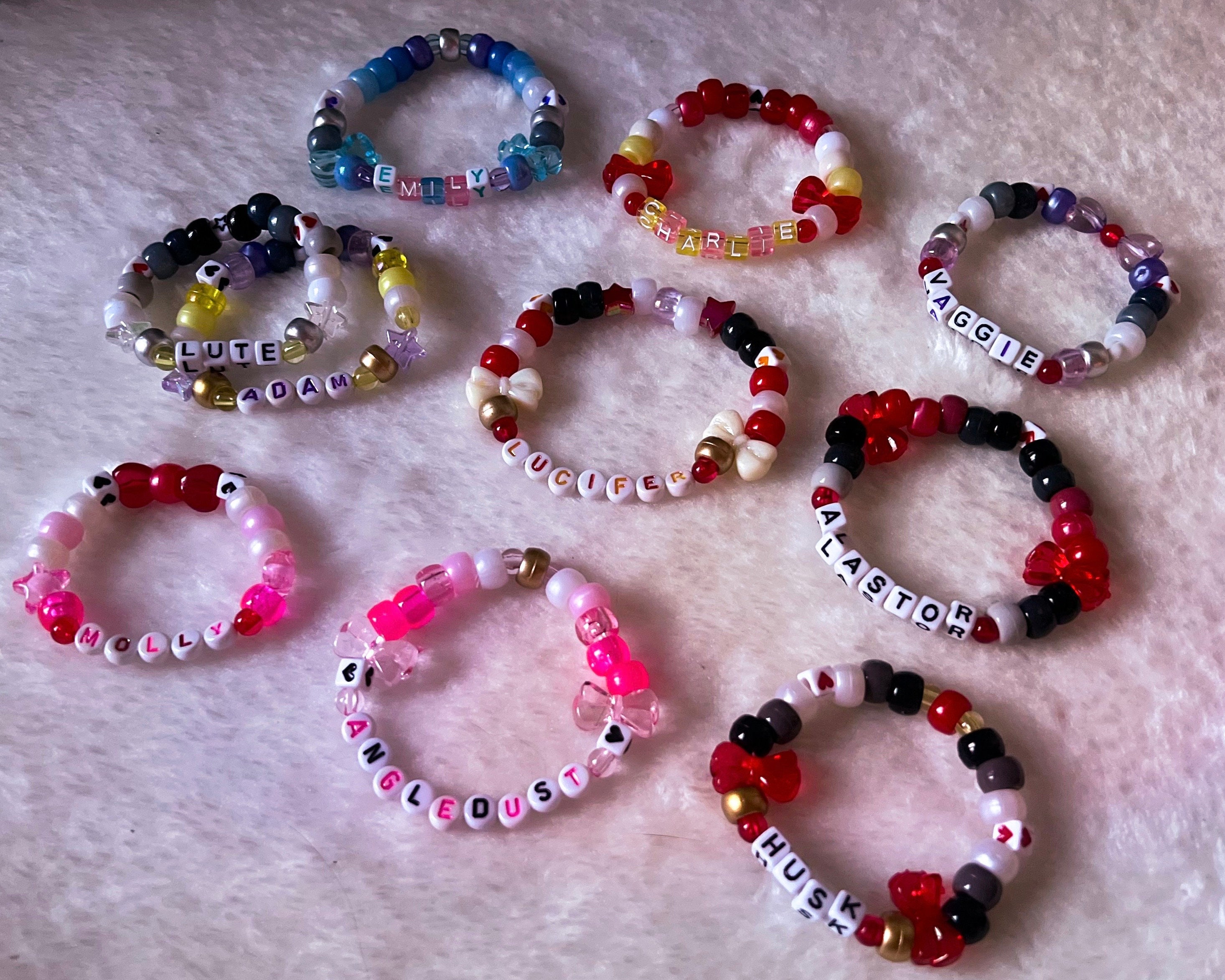 Hazbin Hotel Inspired Kandi Bracelets! Charlie, Vaggie, Lucifer ...