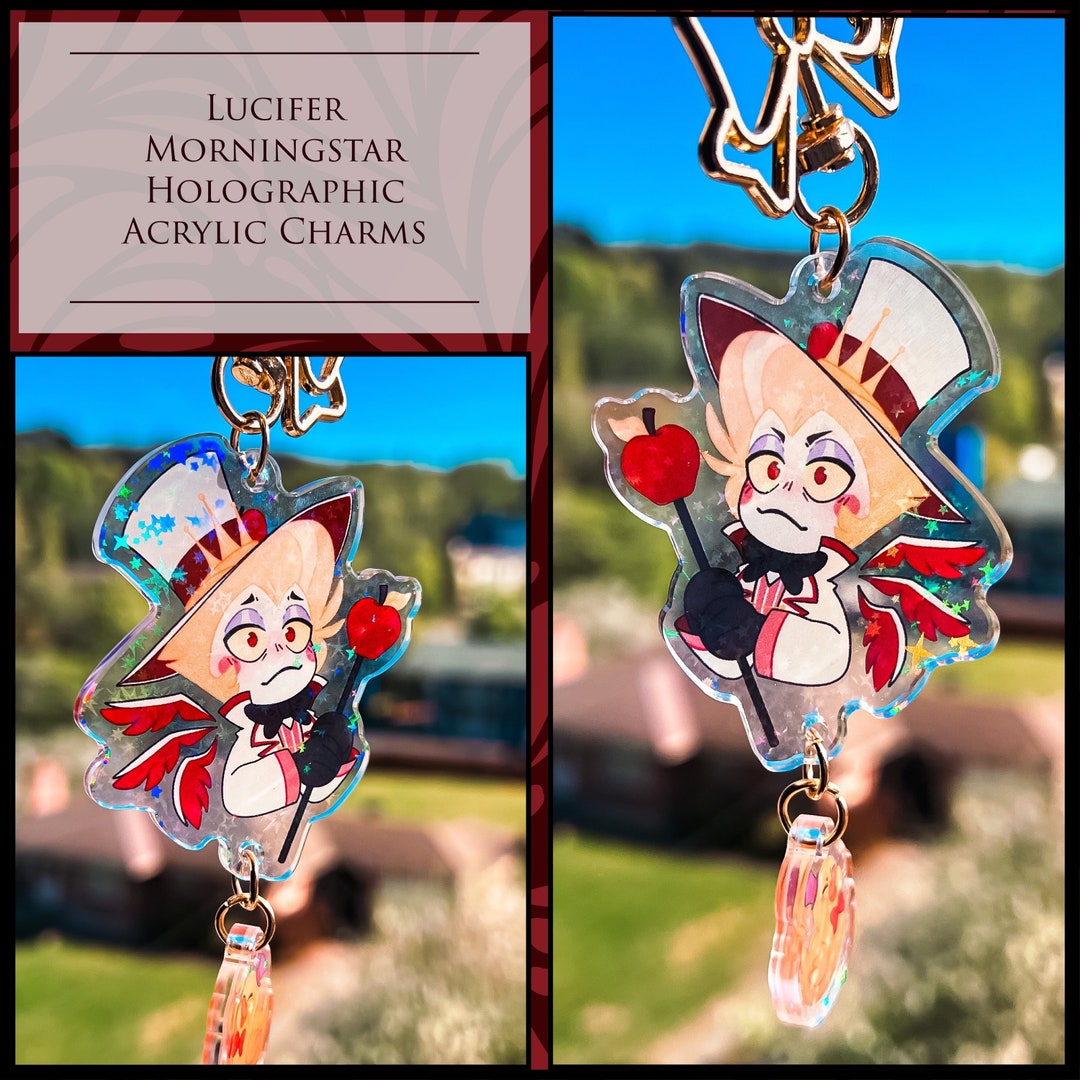 Lucifer Morningstar Hazbin Hotel Inspired Holographic Double Sided ...
