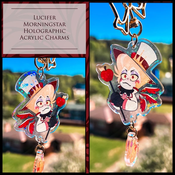 Lucifer Morningstar Hazbin Hotel Keychain - Etsy