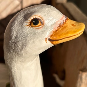 Pair of Paper Maché Geese Retro Table Centerpiece Geese Themed Party ...