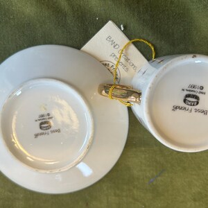 Vtg 1997 Best Friends Tea Cup and Saucer Tiny Flowers Tiny Cup Friend ...