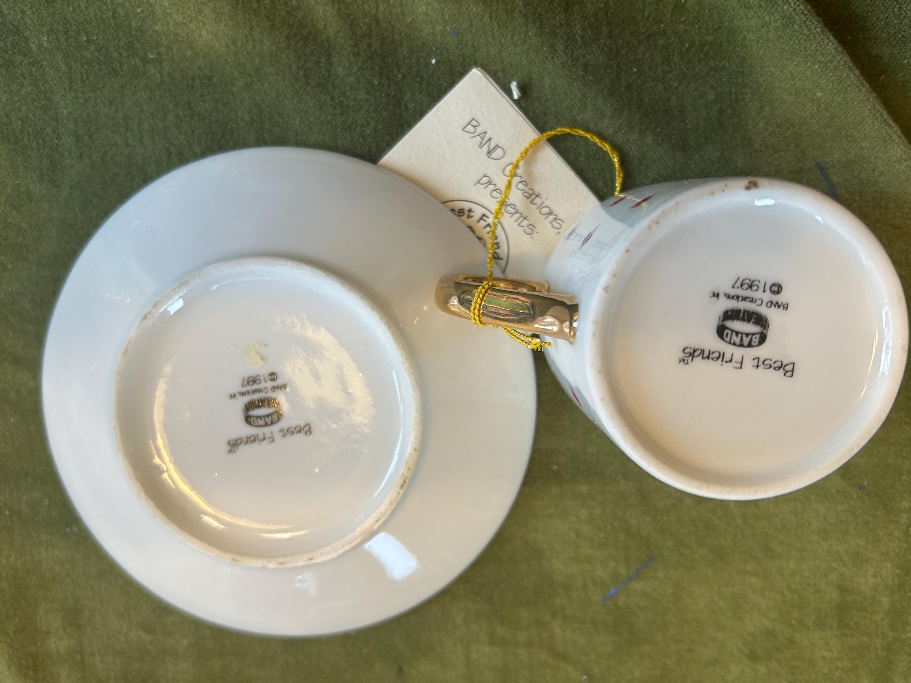 Vtg 1997 Best Friends Tea Cup and Saucer Tiny Flowers Tiny Cup Friend ...