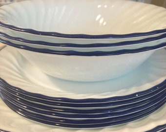 Corelle White Swirl - Etsy